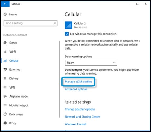 HP PC - eSIM을 사용하는 모바일 네트워크에 연결(Windows 11, 10) | HP® 지원