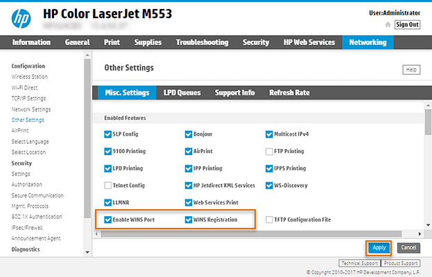 HP Enterprise, HP Managed - Use NBNS to resolve hostnames for printers ...