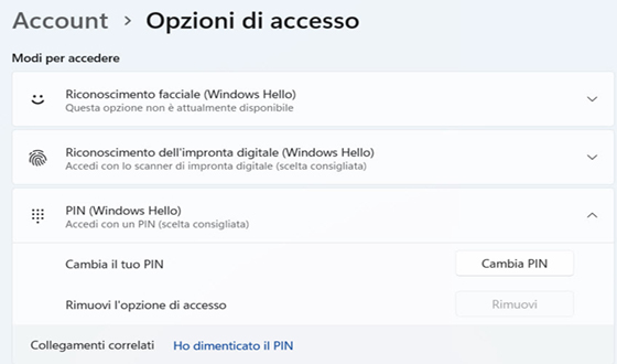 PC HP - Configurazione delle opzioni di accesso per Windows Hello (Windows) | Assistenza HP®