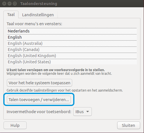 HP pc's - Taal en toetsenbordindeling wijzigen (Ubuntu) | HP® ondersteuning