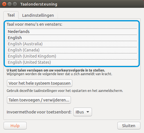 HP pc's - Taal en toetsenbordindeling wijzigen (Ubuntu) | HP® ondersteuning