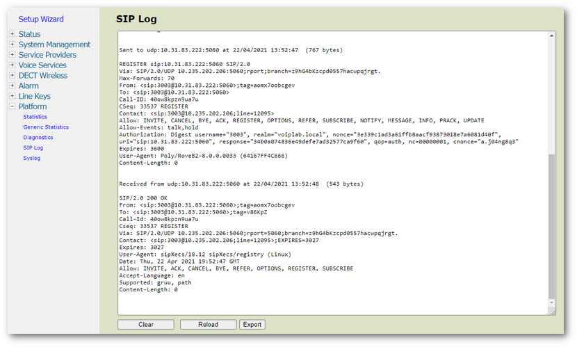 How to Collect SIP Logs from Rove DECT IP Phones. | HP® Customer Support