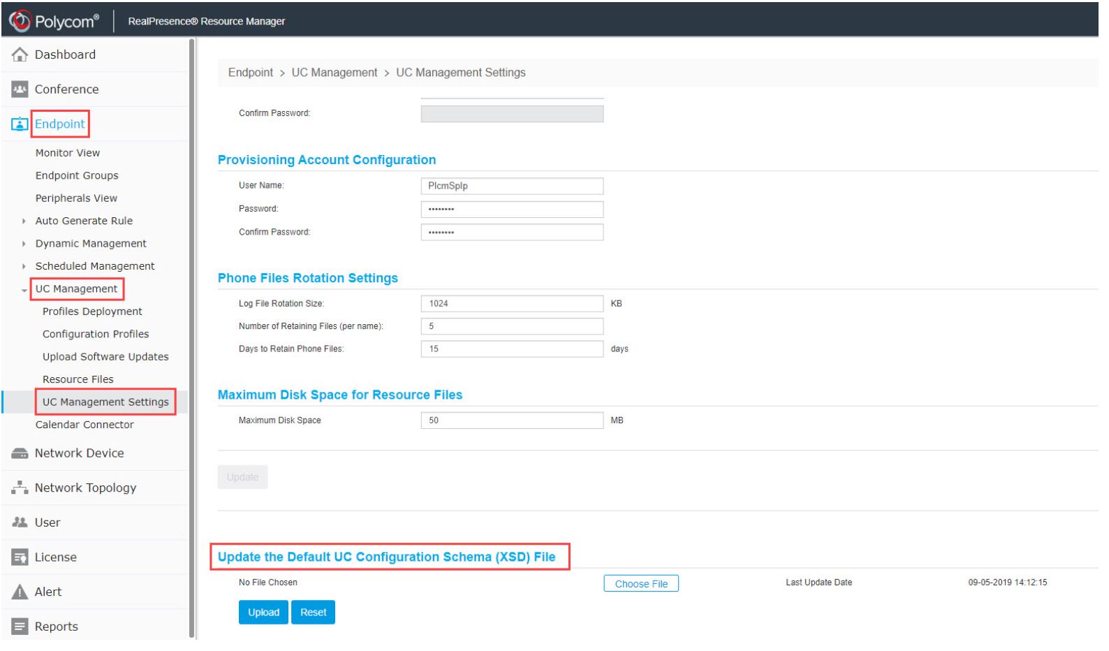 When creating a new Configuration Profile for phones, the supported values shown in RPRM are out ...