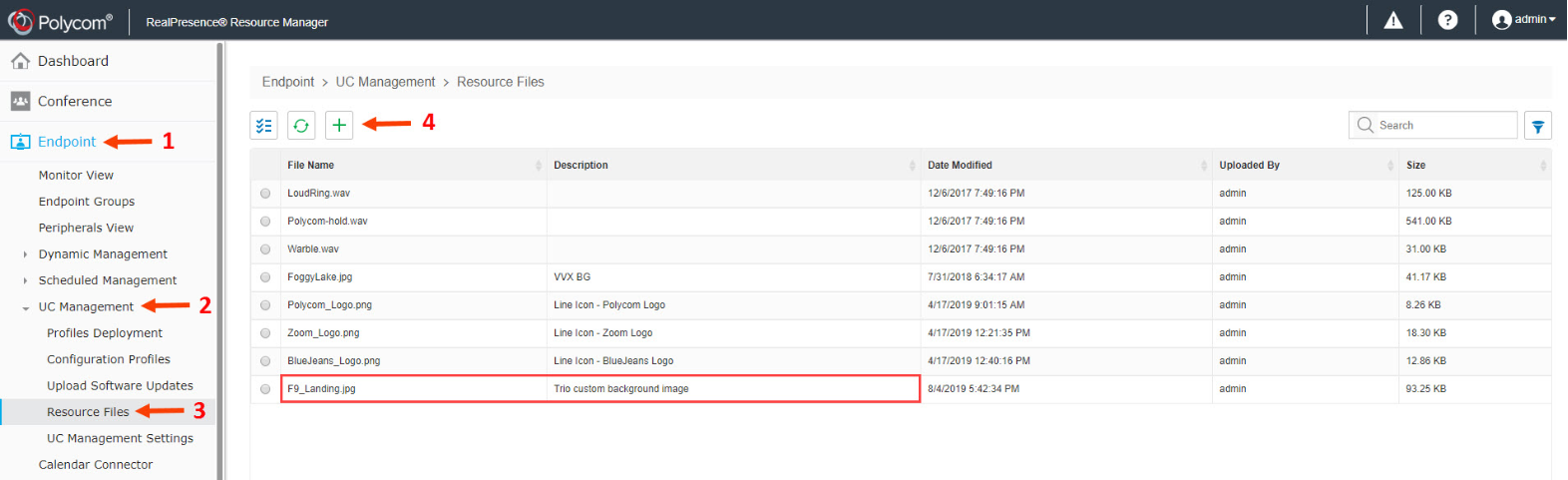 How to configure custom background image on the monitor(s) connected to a Polycom Trio from ...