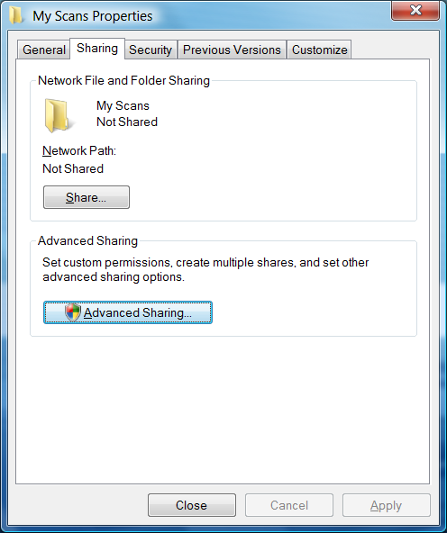 Example: Create a scan-to-network folder under Windows | HP® Support