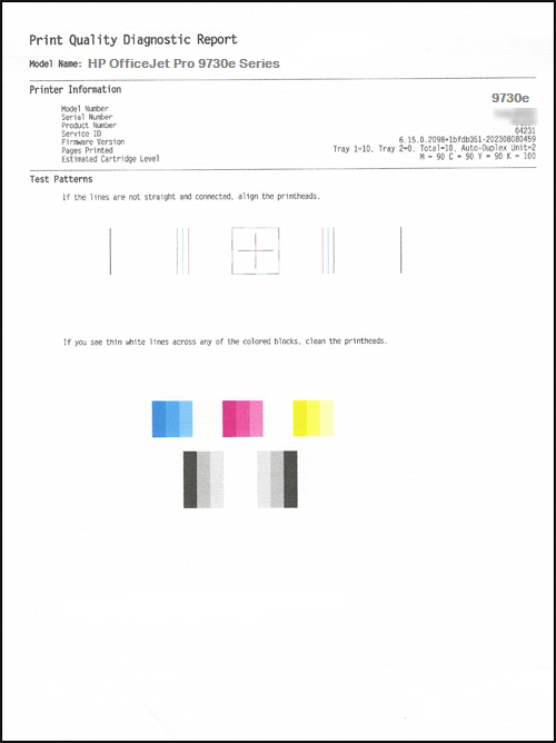 HP OfficeJet Pro 9730 Printers - Printing self-test pages | HP® Support