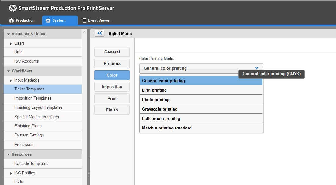 Configuring Production Pro Print Server 6.2 | HP® Customer Support