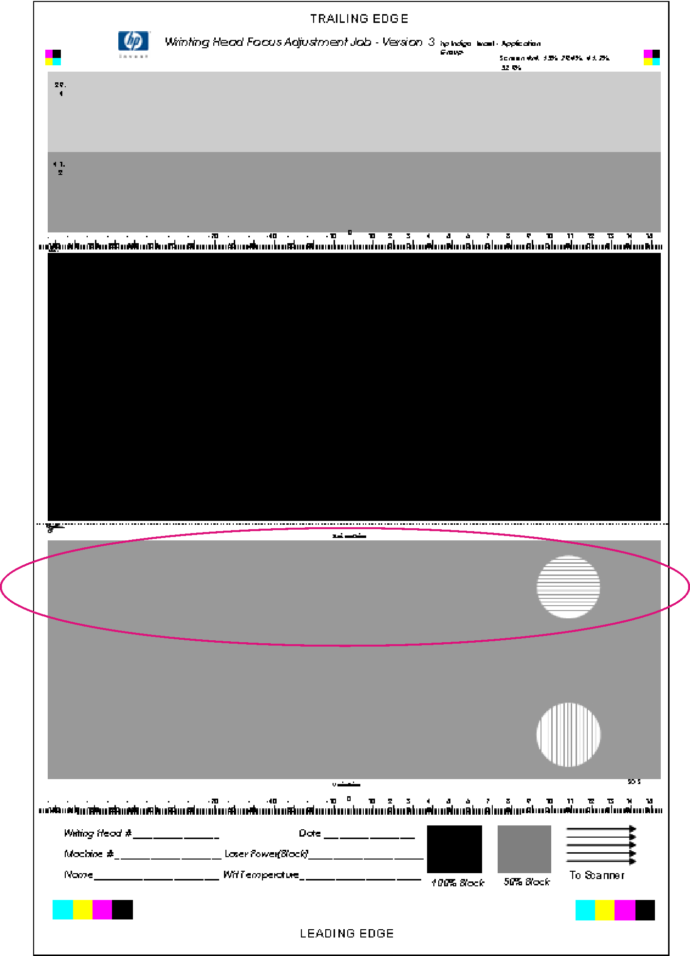 Verify and adjust the writing head tilt (Beam spacing) – manual ...