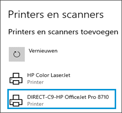 HP printerinstellingen (Wi-Fi direct) | HP® ondersteuning