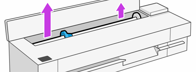 Load a Roll - HP DesignJet T850/T950 Printer | HP® Support