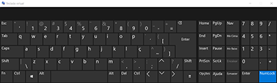 Computadores HP – Ative o bloqueio de números usando o teclado virtual ...