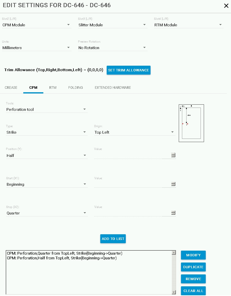 Example of DC-646 settings in UBM | HP® Customer Support