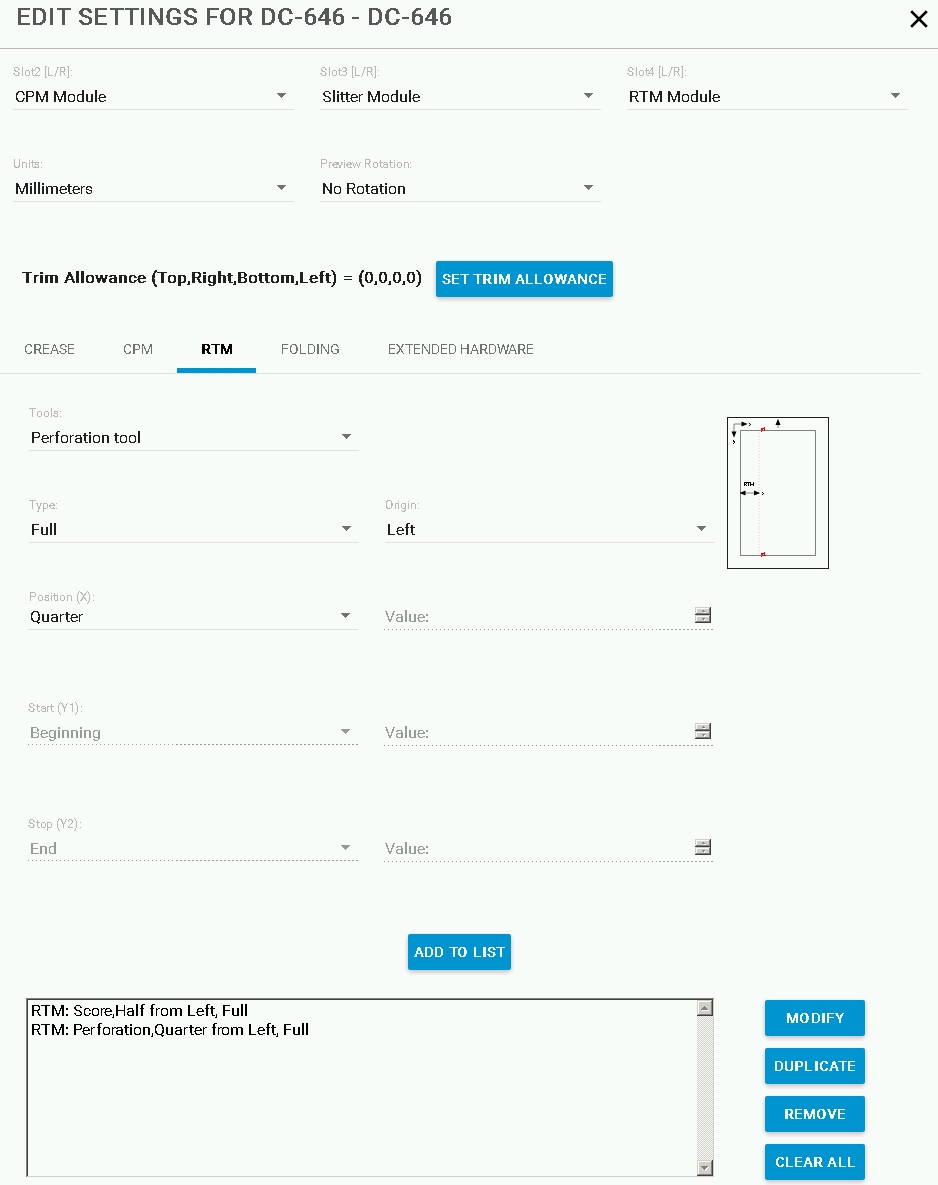 Example of DC-646 settings in UBM | HP® Customer Support