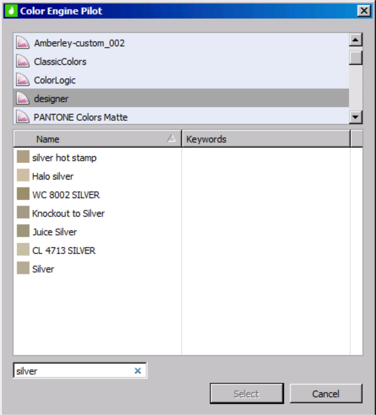 Setting the HP Indigo ElectroInk Silver from the prepress DFE | HP® Customer Support