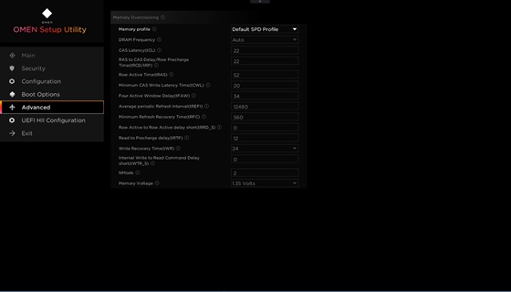 HP 電腦 - OMEN BIOS Setup Utility 資訊和功能表選項 | undefined