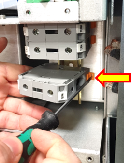 Replacing the line filter lock nutsand the terminal block | HP® Support