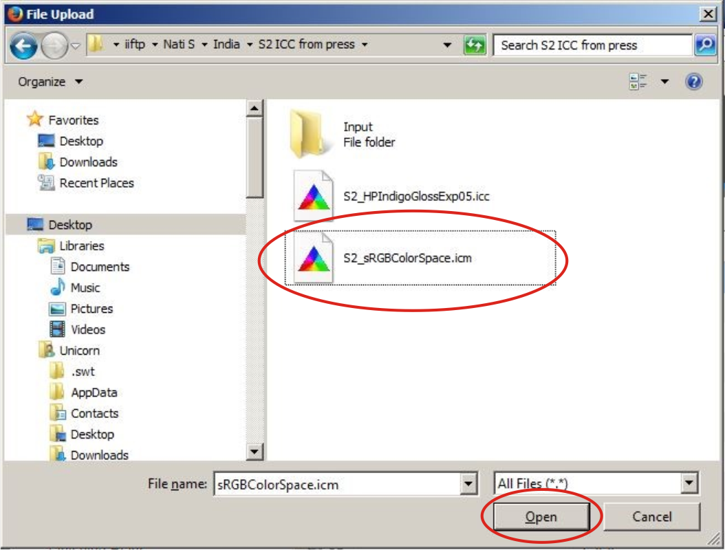 Loading customized output profiles (DFE) | HP® Support