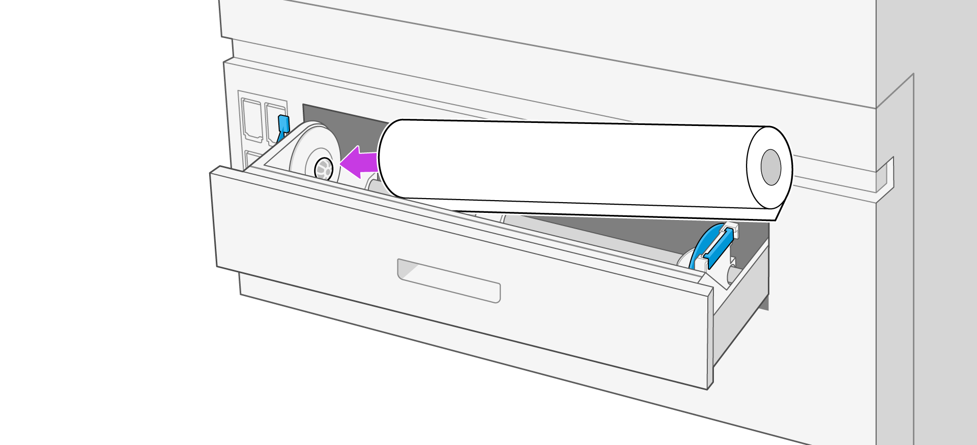 Loading Roll - HP DesignJet XL 3800 Multifunction Printer Series | HP ...