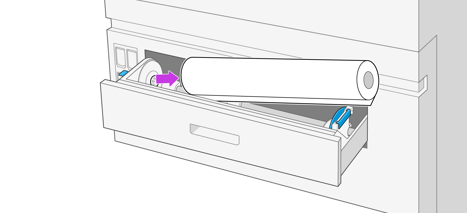 Loading Roll - HP DesignJet XL 3800 Multifunction Printer Series | HP ...