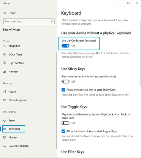 HP PCs - Accessibility options (Windows 10) | HP® Support