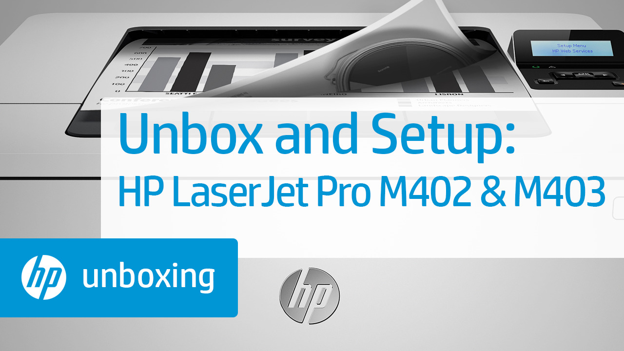 HP LaserJet Pro M402, M403 - Setting up the printer (hardware) | HP ...