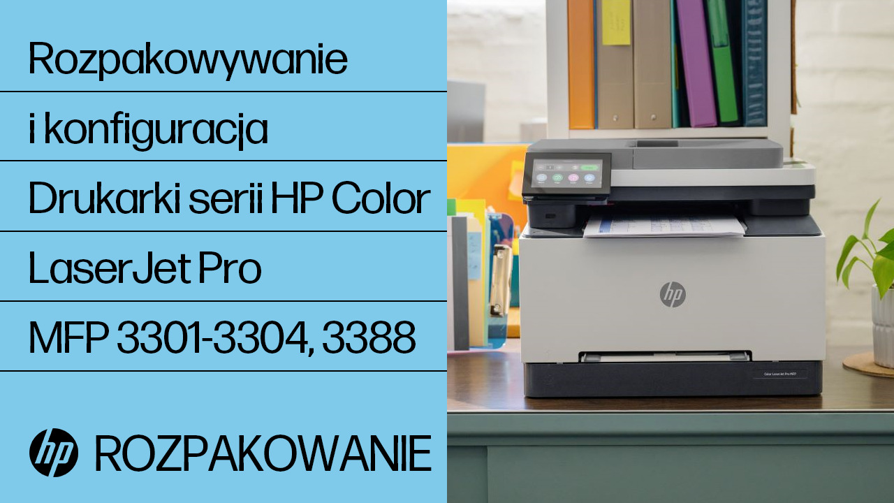 Drukarki HP Color LaserJet Pro MFP 3300 – Pierwsza konfiguracja drukarki | Wsparcie HP®