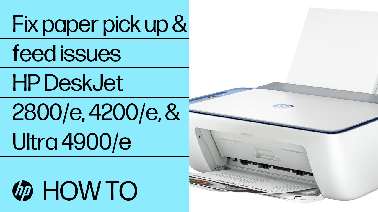 HP DeskJet 2800, 4200, 4900 Printers - 'Out of Paper' displays, printer ...