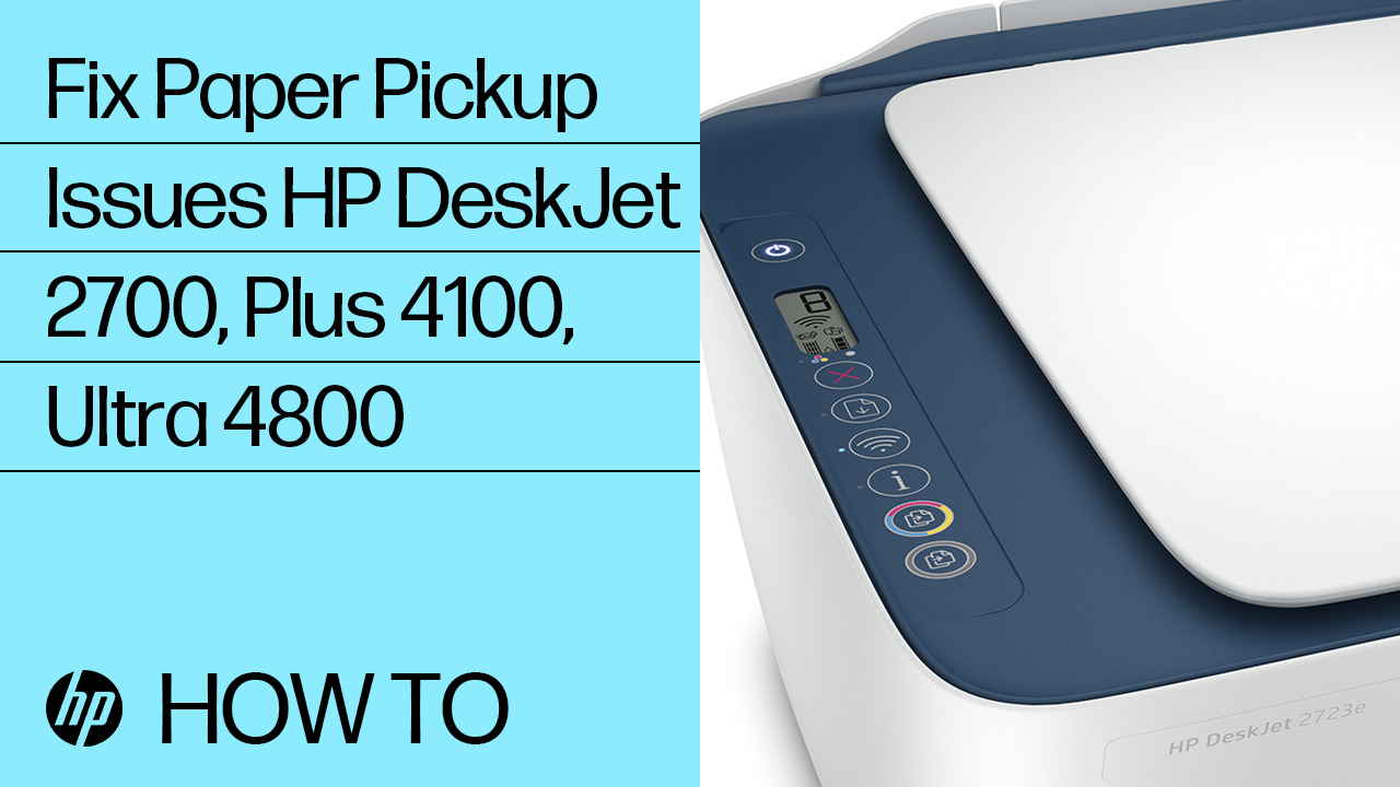 HP DeskJet 2700, 4100, 4800 printers - 'Out of Paper' displays, printer does not pick paper | HP ...