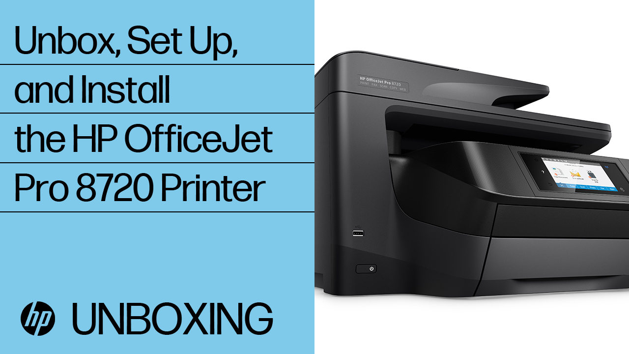 HP OfficeJet Pro 8720 All-in-One Printer Setup | HP® Support
