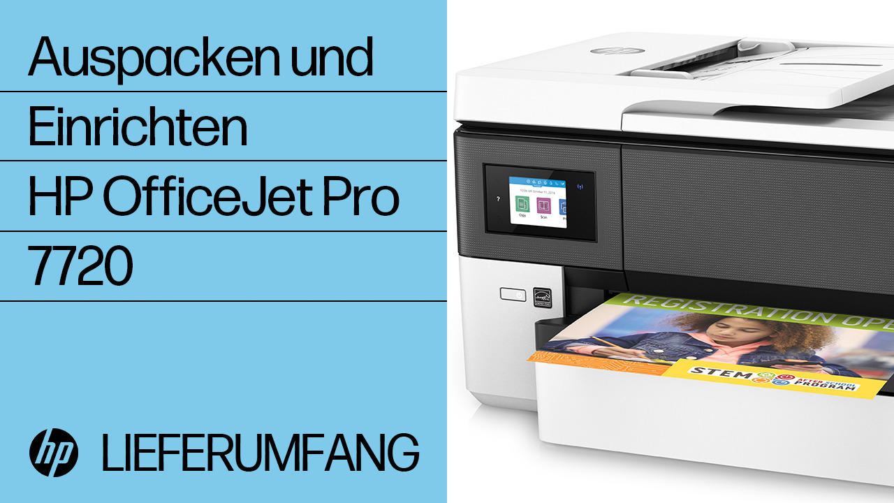 HP Officejet Pro 7720 All-in-One-Großformatdruckerserie Einrichtung ...