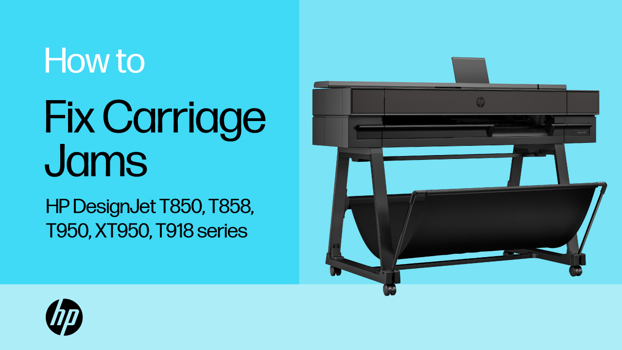 How to troubleshoot carriage jams in the HP DesignJet T850 /T858 / T950 ...
