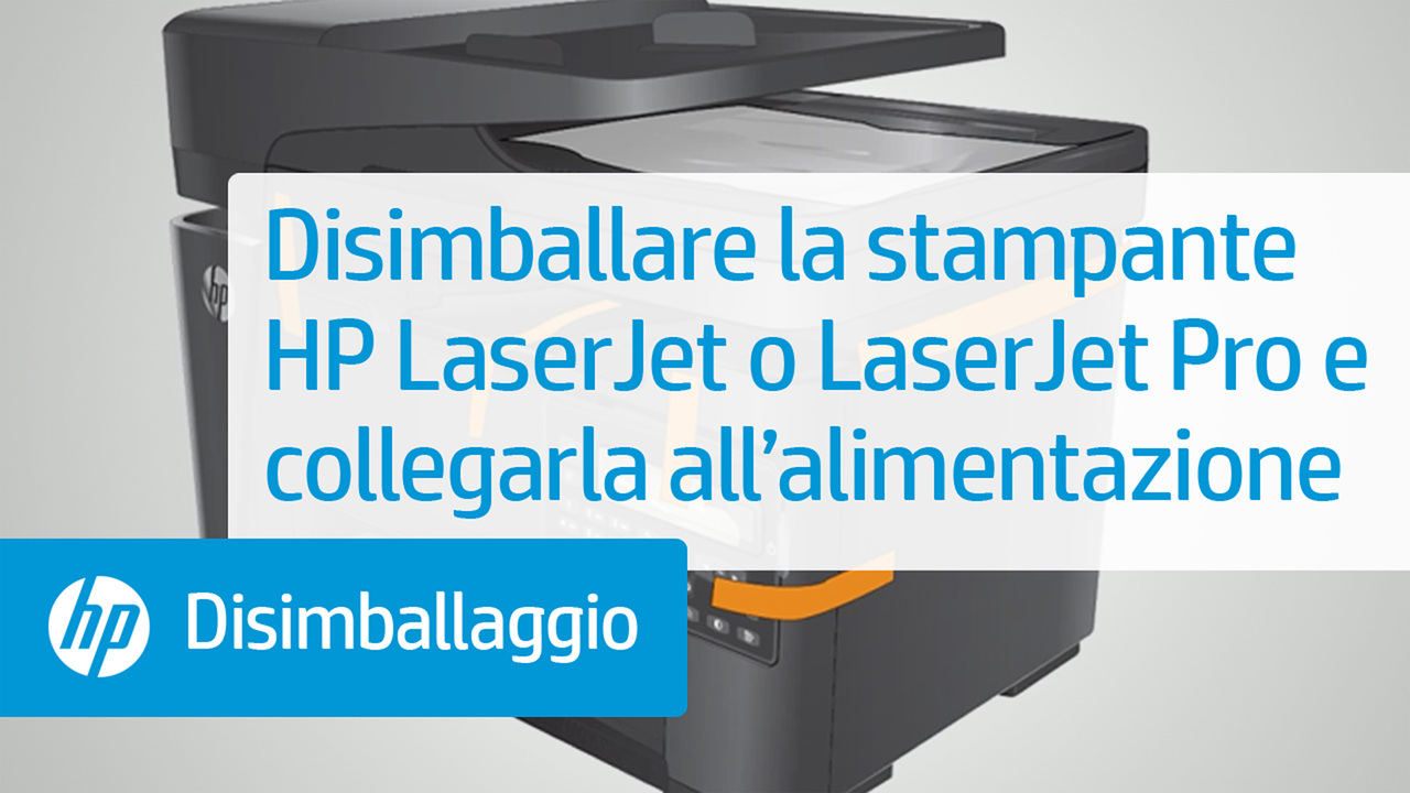 Stampante multifunzione HP Color LaserJet Pro 3302fdw Installazione ...