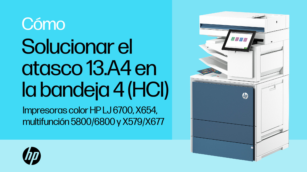 Atasco 13.A4 en la bandeja 4 (HCI) | Impresoras color HP LaserJet 6700 ...