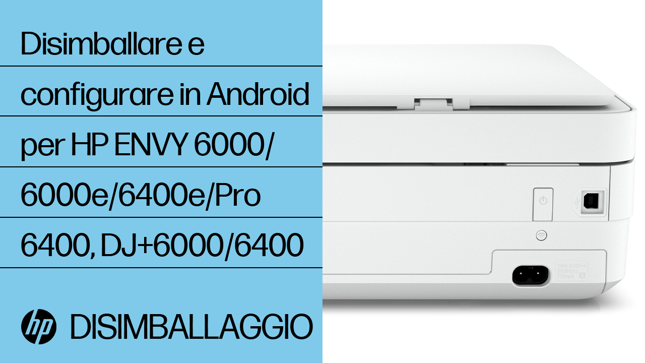 Stampante All-in-One HP ENVY 6000 series Installazione | Assistenza HP®