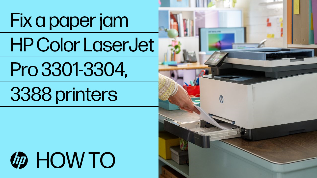 HP Color LaserJet Pro MFP 3300 Printers - 'Paper Jam' error | HP® Support