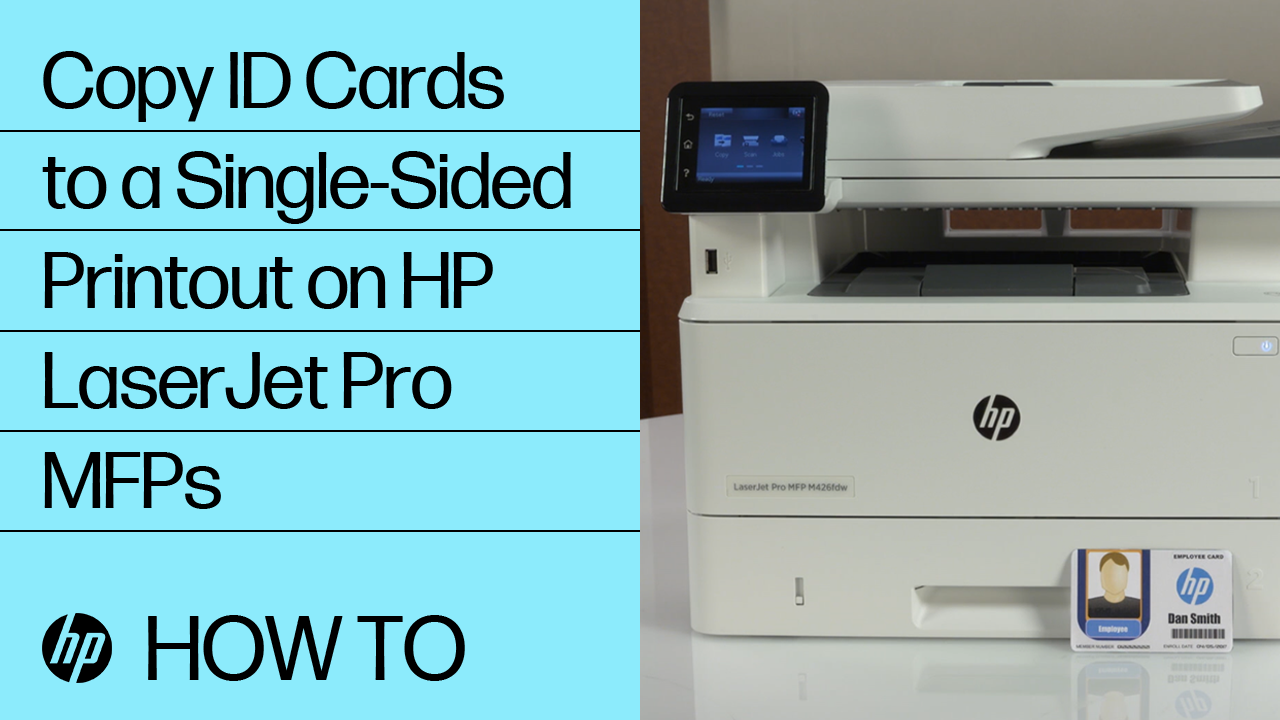 HP LaserJet Pro MFP - Copy an identification card | HP® Support