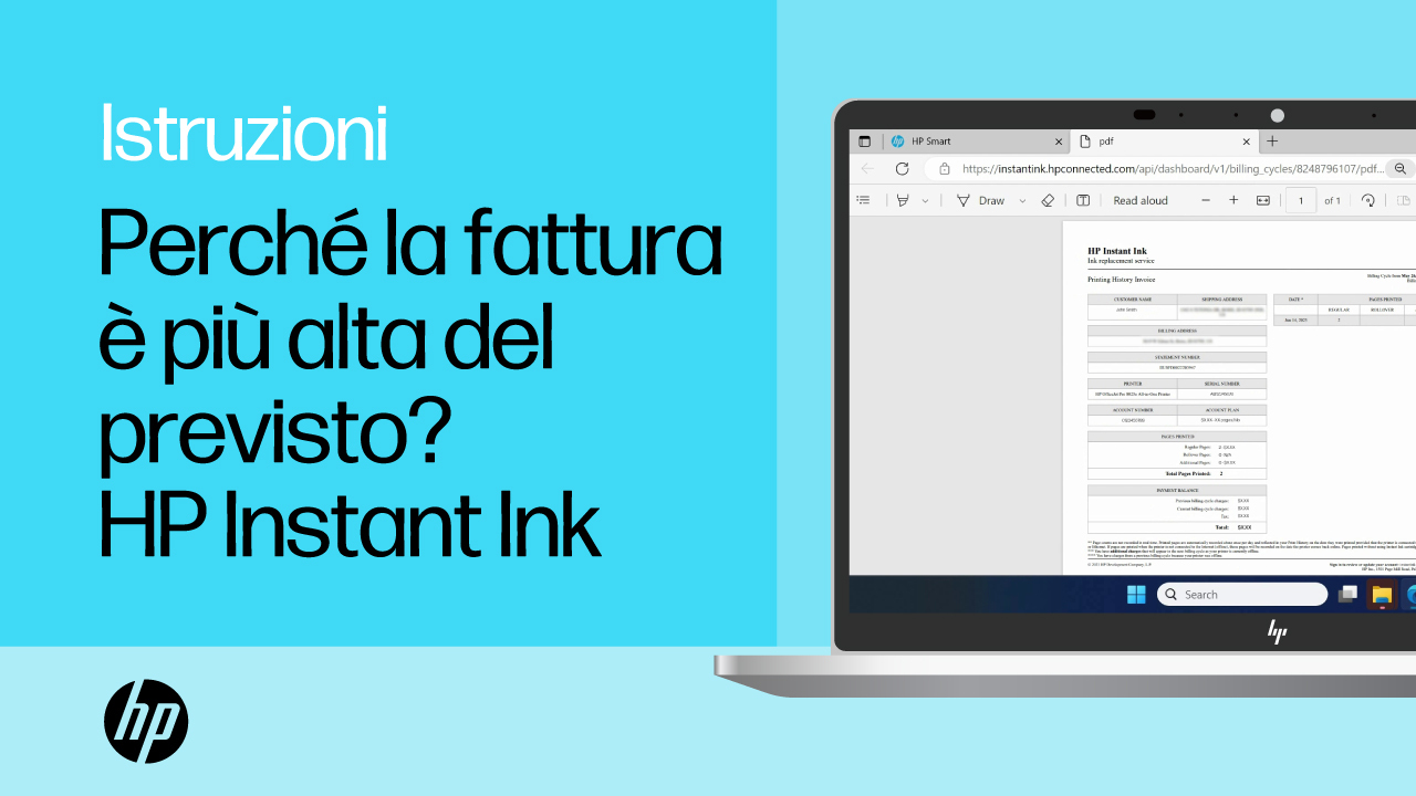 HP Instant Ink account subscription and billing | Assistenza HP®
