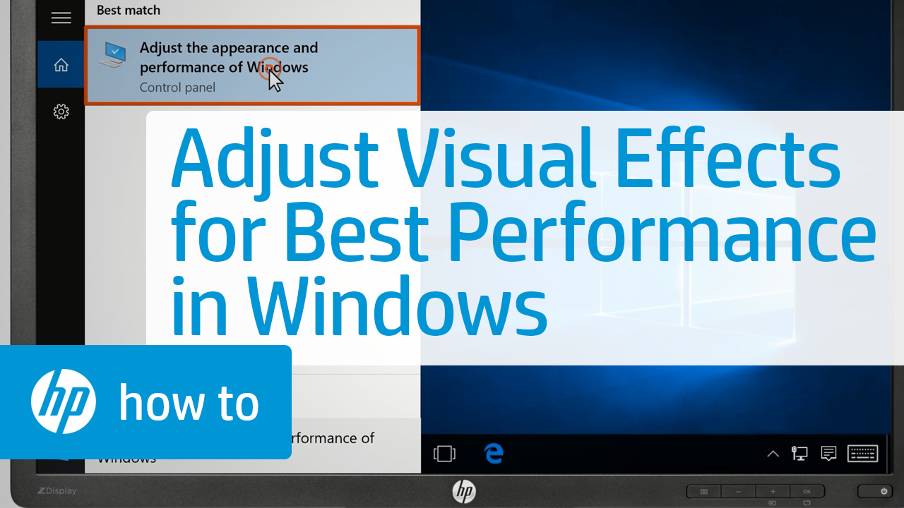 Adjusting Visual Effects for Best Performance in Windows