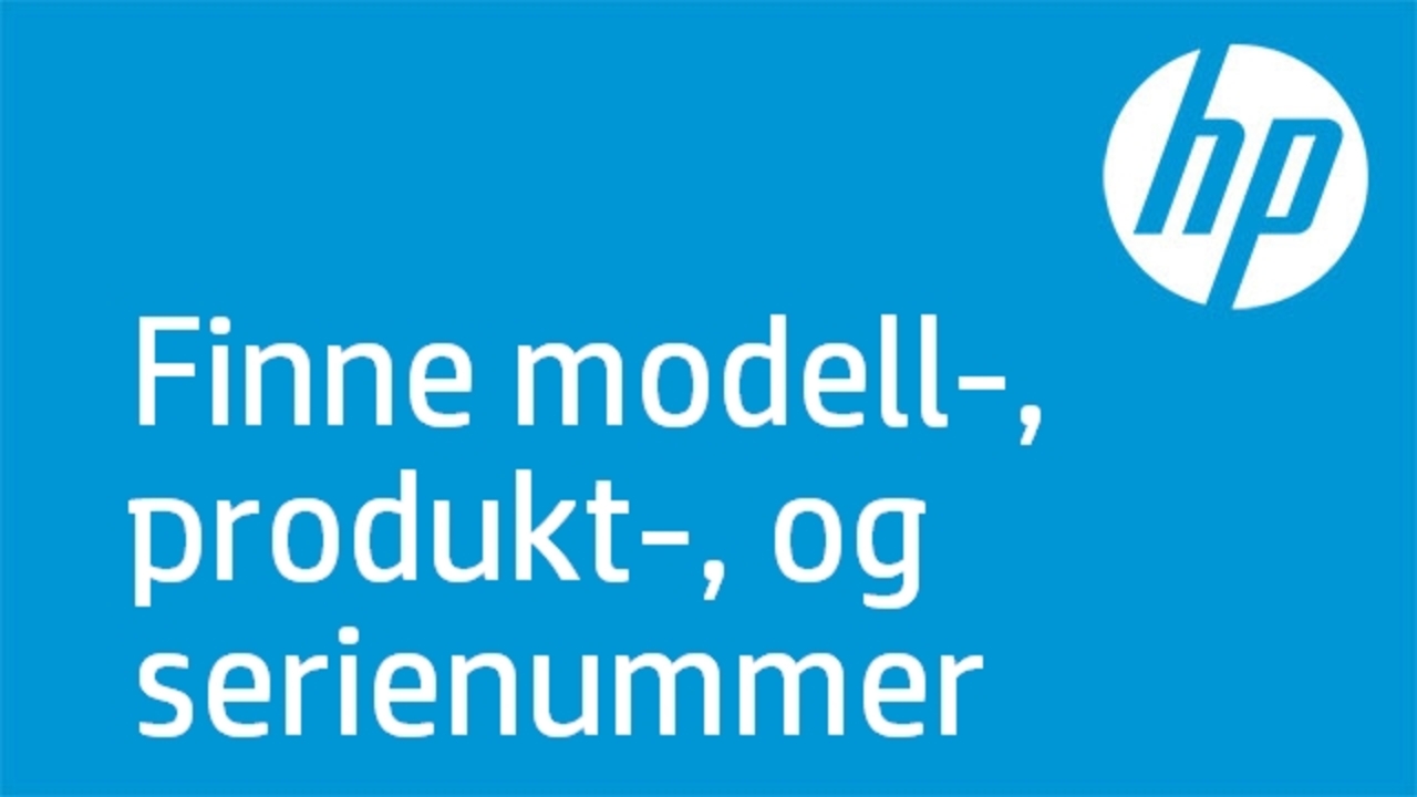 Finn produkt- og serienummer for HP-PCer, skrivere og tilbehør | HP®-støtte