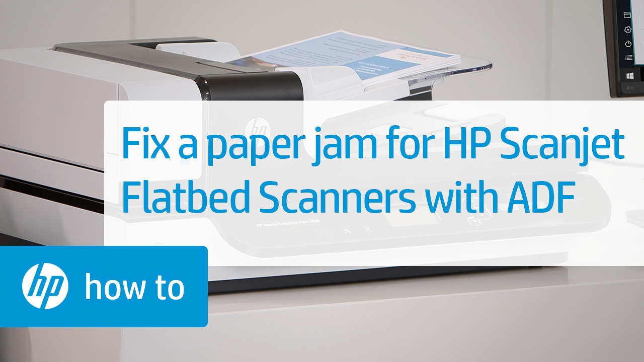 HP Scanjet Flatbed Scanners - Clear paper jams in the Automatic ...