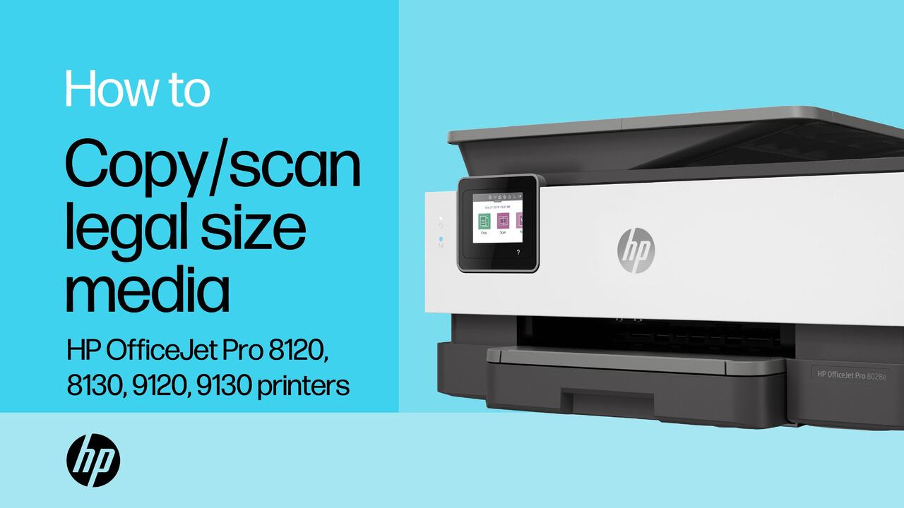 เครื่องพิมพ์ HP OfficeJet Pro 8120, 8130, 9120, 9130 - ถ่ายสําเนาและสแกนผ่านสื่อพิมพ์ขนาด legal ...