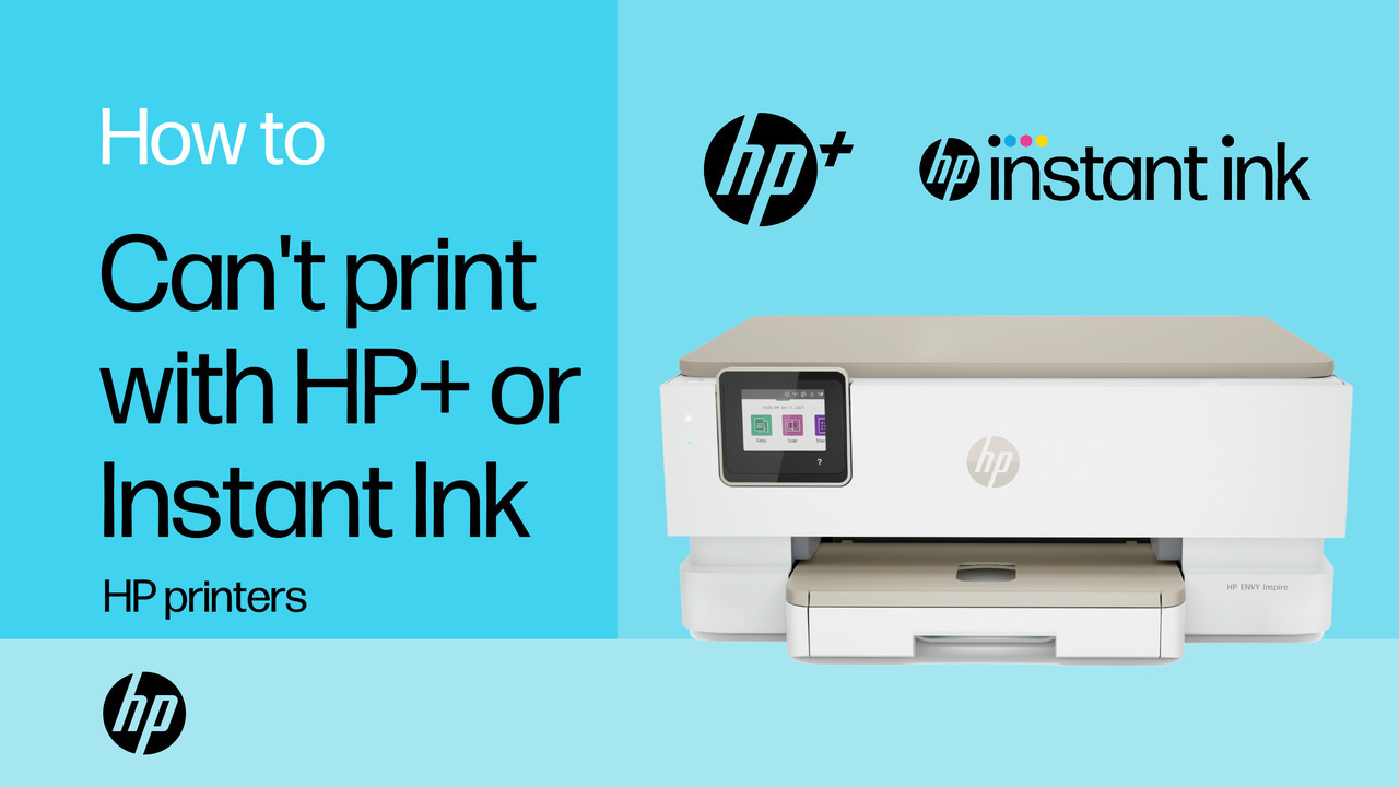 Can't print on an HP+ or Instant Ink enrolled printer | HP® Support