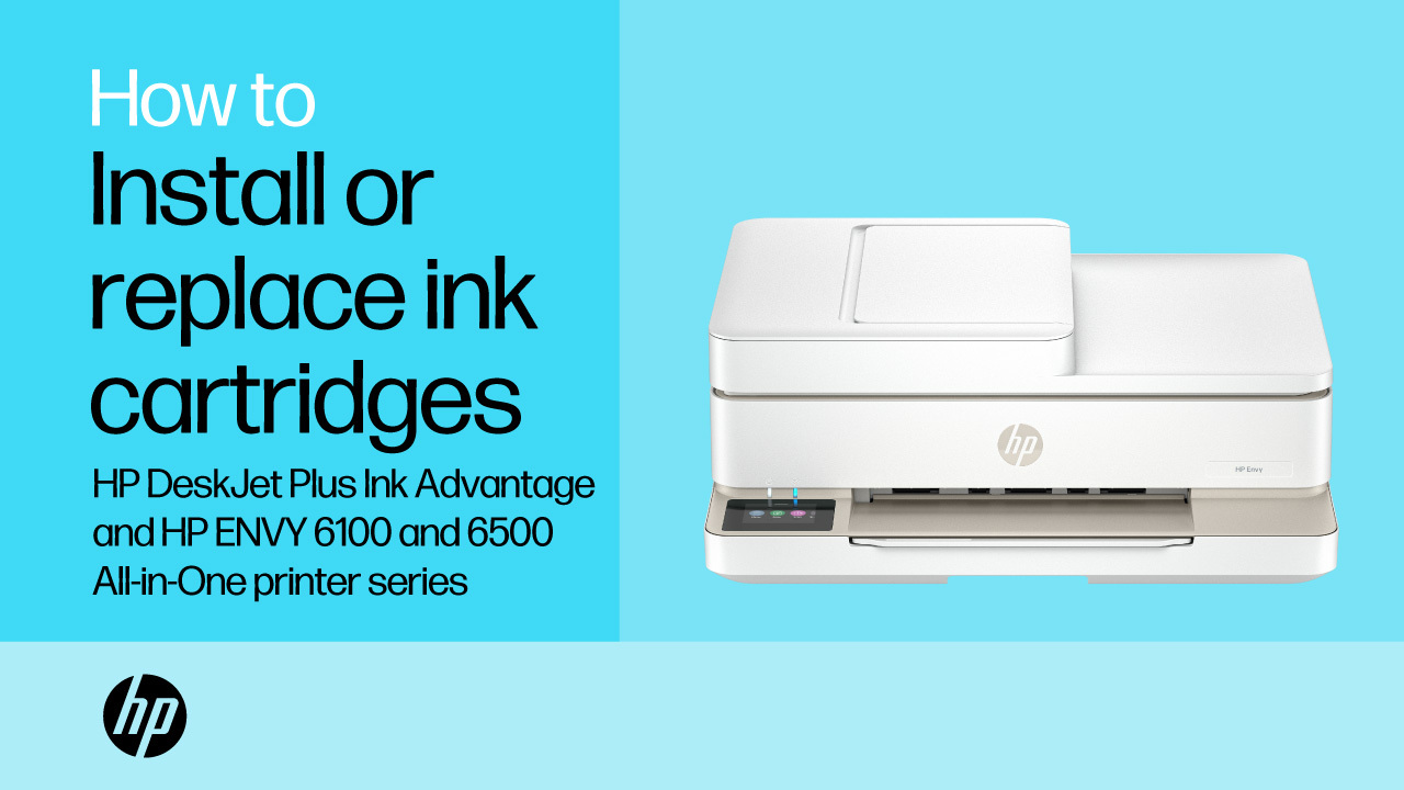 HP DeskJet, ENVY 6100, 6500 Printers - Replace an ink cartridge | HP® Support