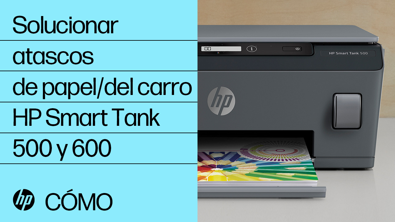 Impresoras HP Smart Tank 500, 550 — Error “E4” (Atasco de papel) | Soporte HP®