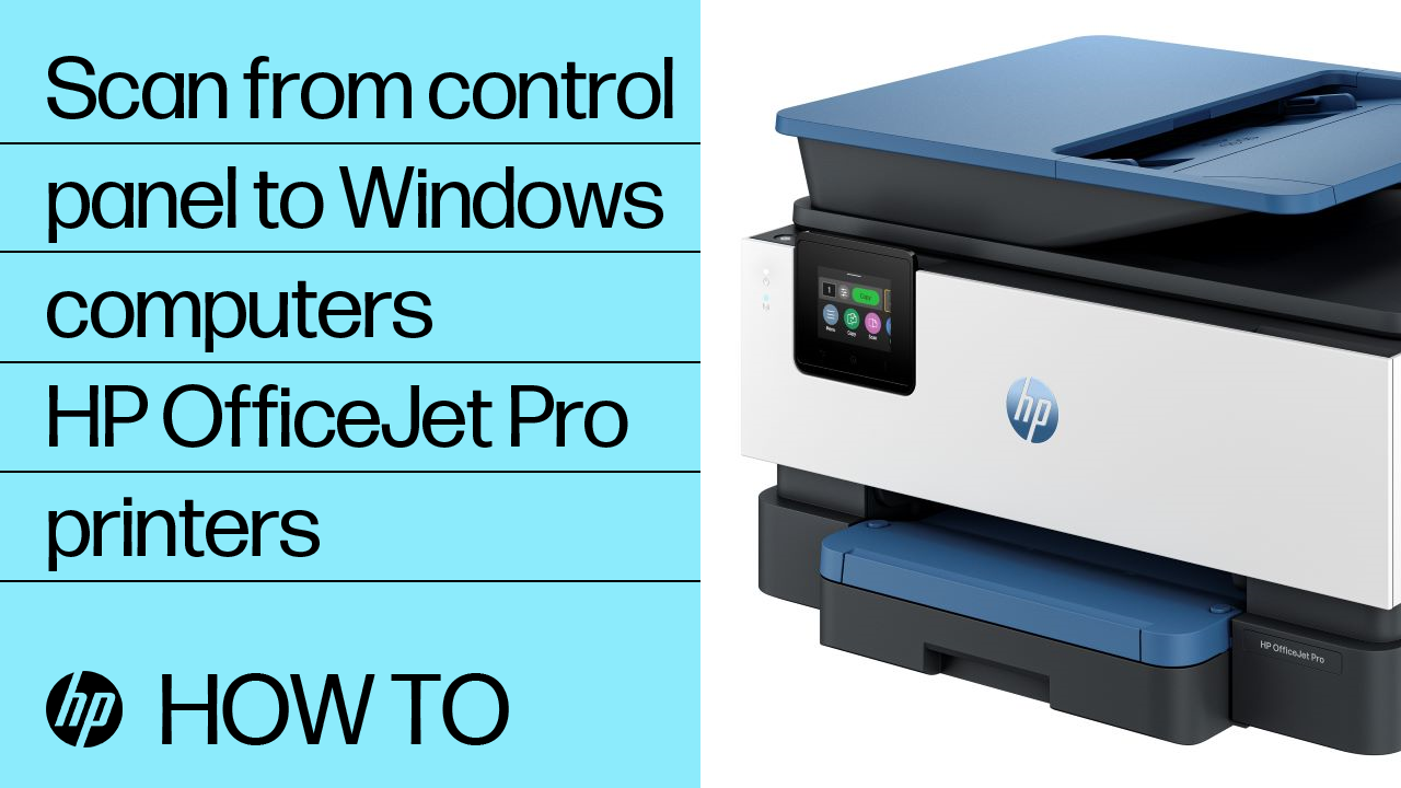 Scan from the control panel on HP OfficeJet Pro, ENVY, DeskJet, Color ...