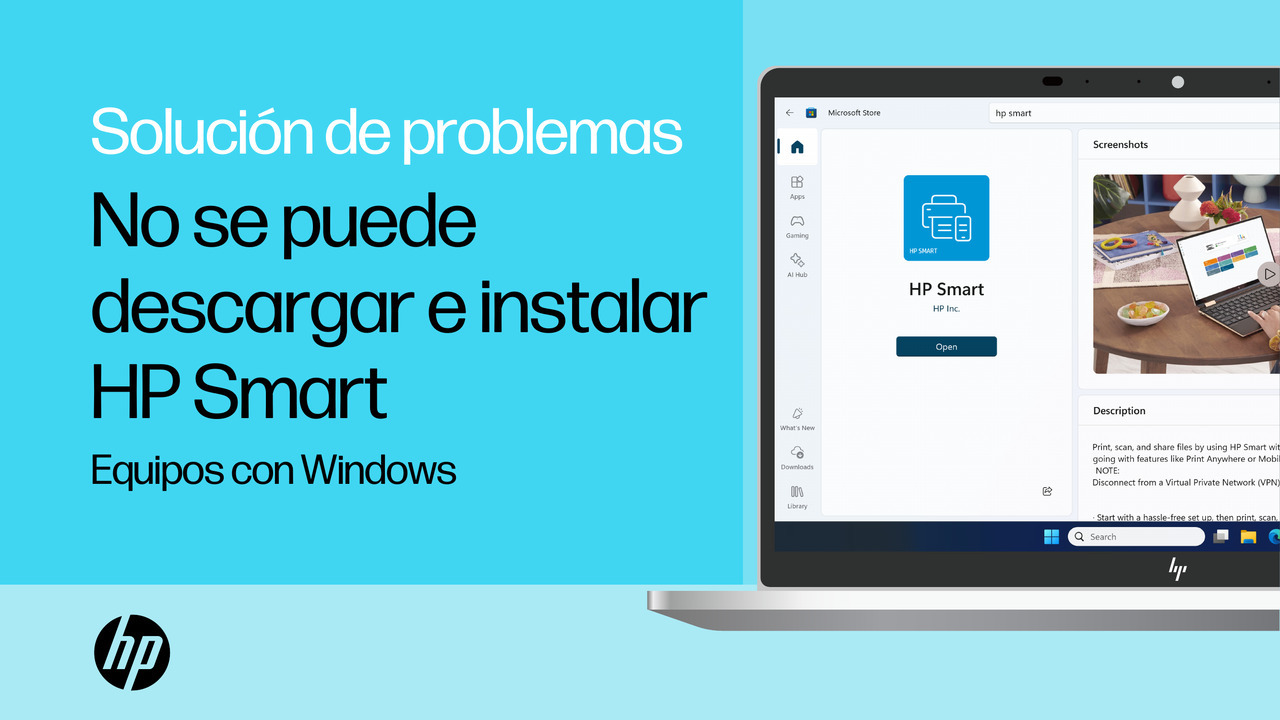 Unable to download and install the HP Smart printer app | Soporte HP®
