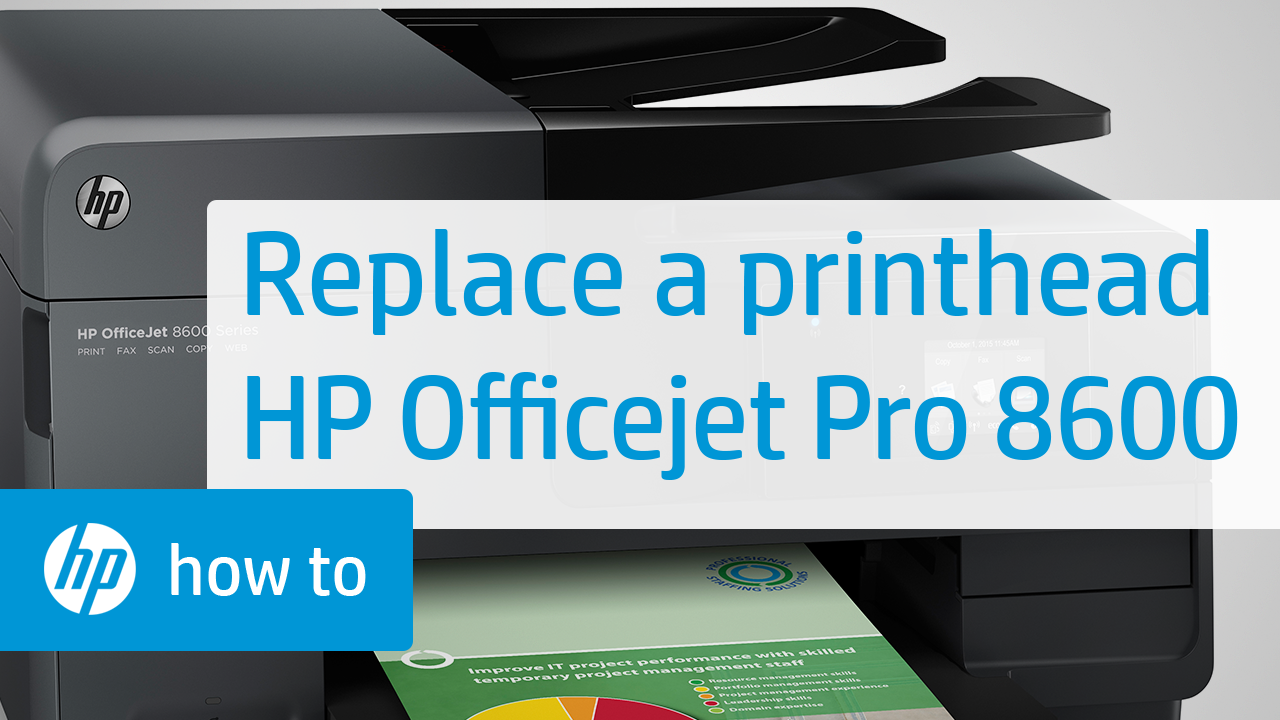 HP OfficeJet Pro 8600 Printers - Replace the printhead | HP® Support