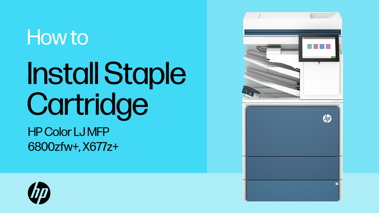 HP LaserJet Enterprise MFP - Replace the staple cartridge (stapler ...