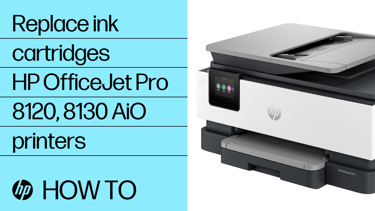 HP OfficeJet Pro 8120, 8130 Printers - Replace an ink cartridge | HP ...