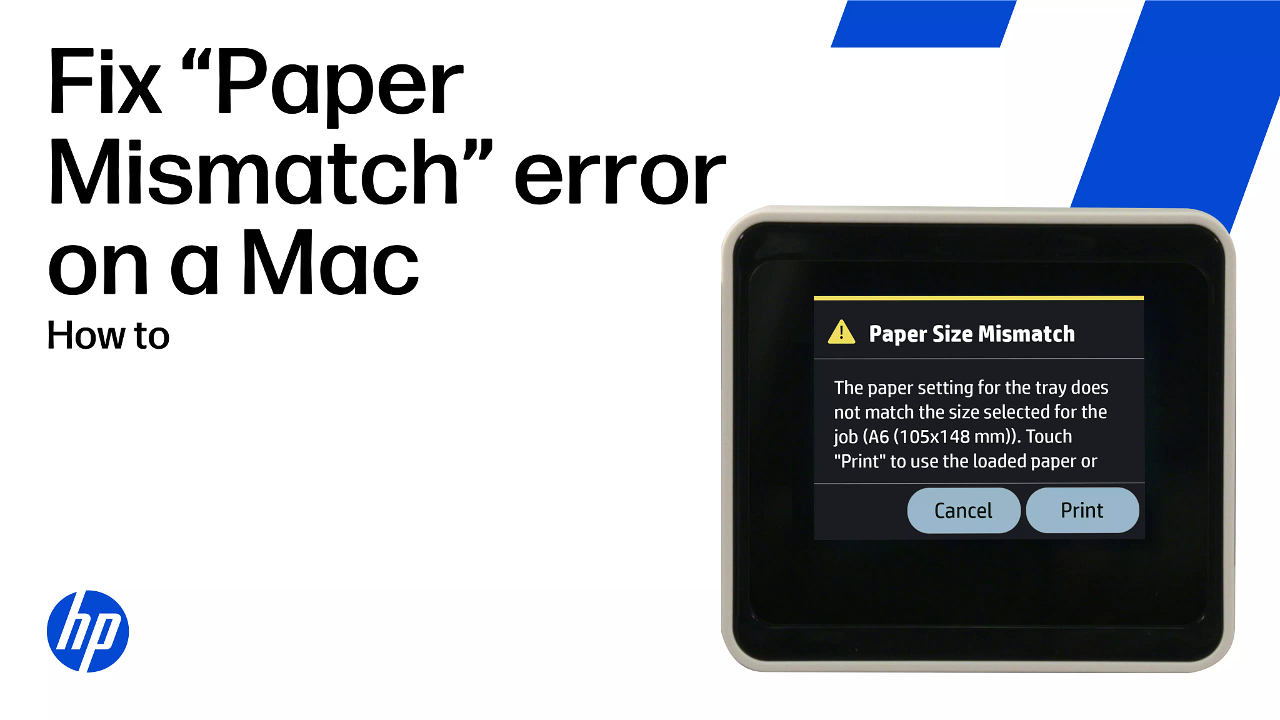 HP printers - Paper Mismatch error (Windows, macOS) | HP® Support